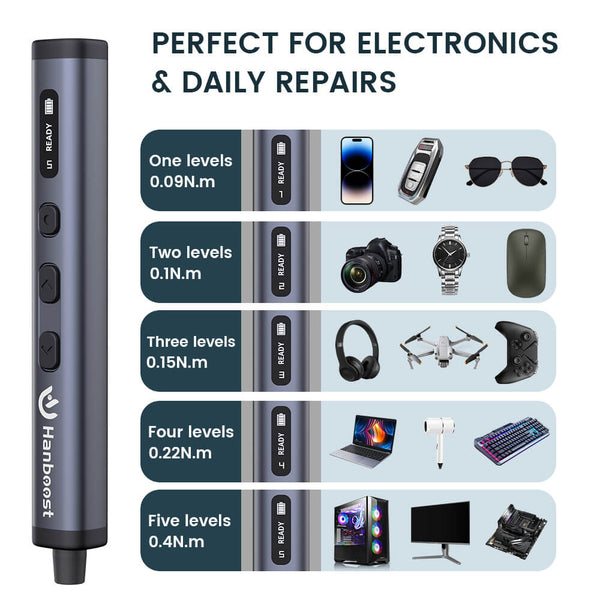 Hanboost 78 in 1 Precision Electric Screwdriver Set Storage Box Design